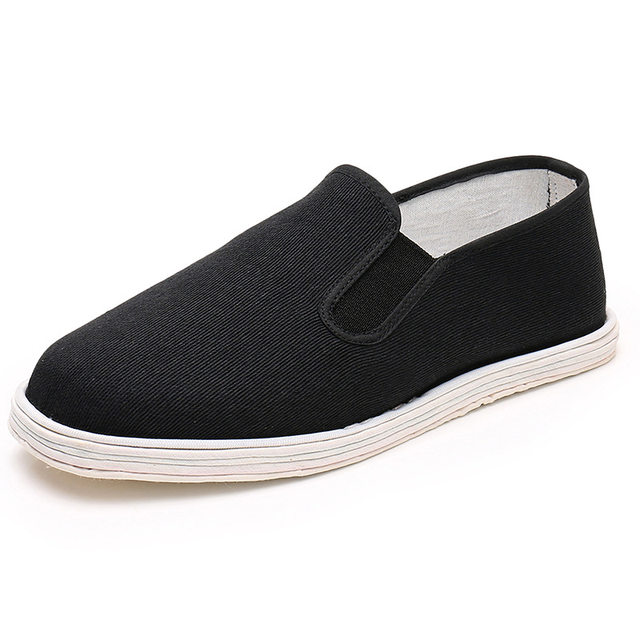 Handmade pure cloth shoes for men in autumn, shallow mouth, breathable ...