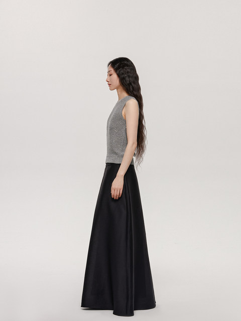 Lin Qiaozhi 2024 Spring and Summer New Product Niche Designer Brand Women's Sleeveless Thin T ...