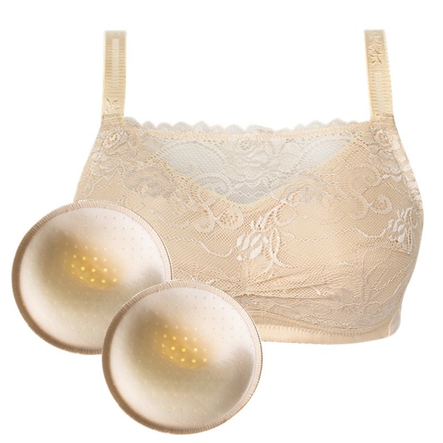 Summer Thin Prosthetic Breast Special Bra No Wires Lace Full Cup Tube ...