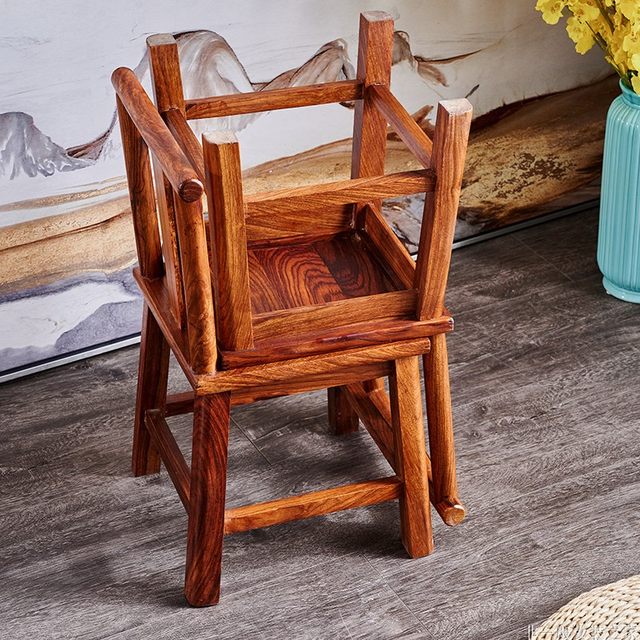 Mahogany small chair children's back chair household solid wood small ...