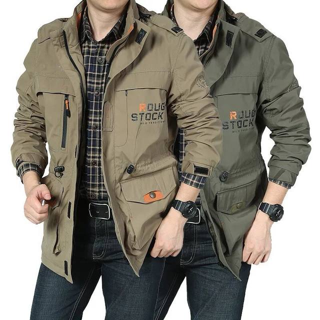 Spring new loose jacket for men's new charge jacket quick-drying multi ...