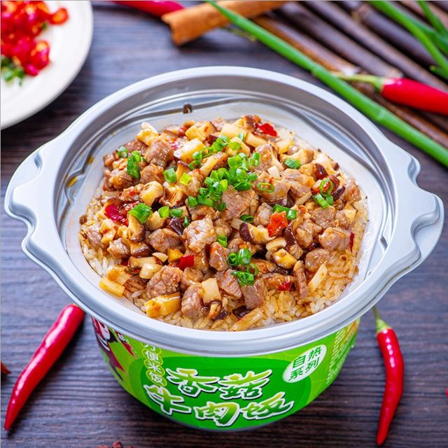 6 boxes of self-heating rice, convenient instant food, 1 box of self ...