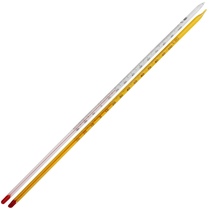 Glass Thermometer Red Mercury Alcohol Stick Thermometer 0-500 Degrees