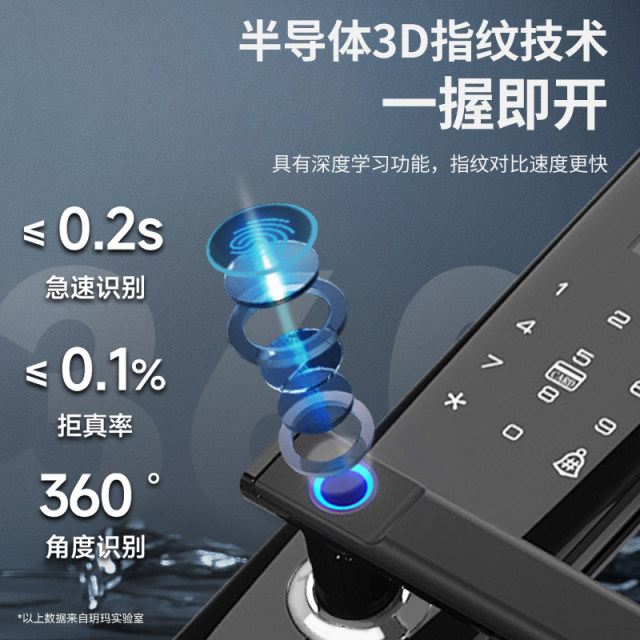 Yuema fingerprint smart lock household door fingerprint lock anti-theft ...