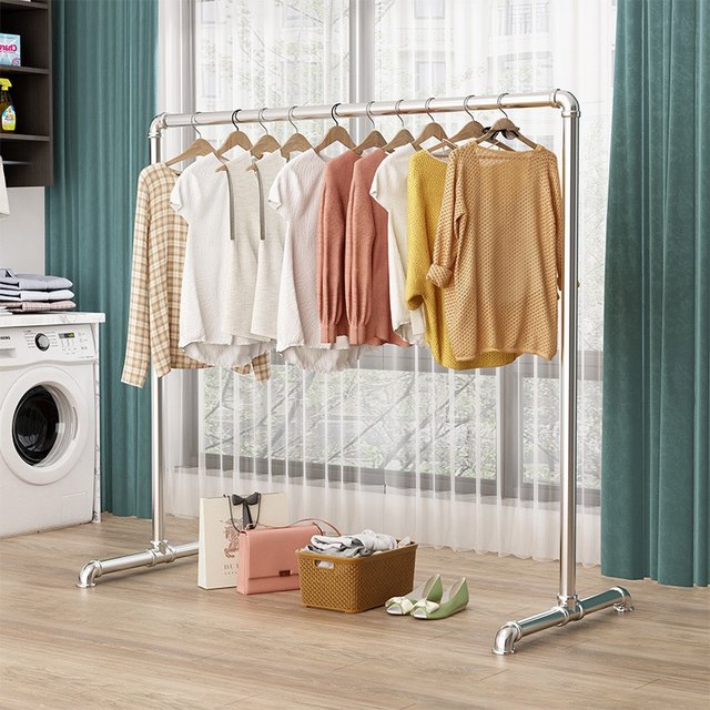 Classic clothes hanger, water pipe, floor-standing clothes drying rack ...