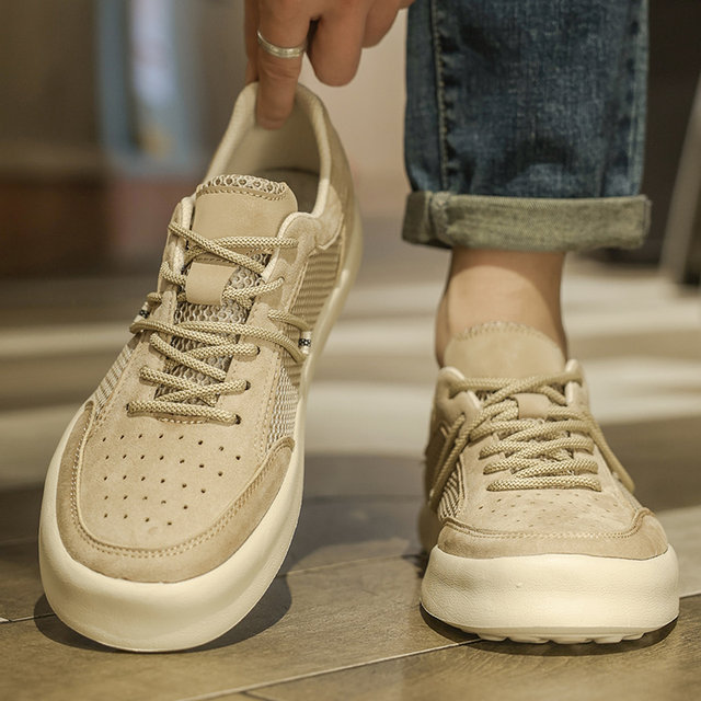 Summer breathable men's shoes thin mesh shoes men's fashionable retro ...