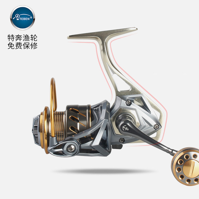 Tebenlua No. 2 all-metal Lua wheel Lua rod straight handle long-range ...