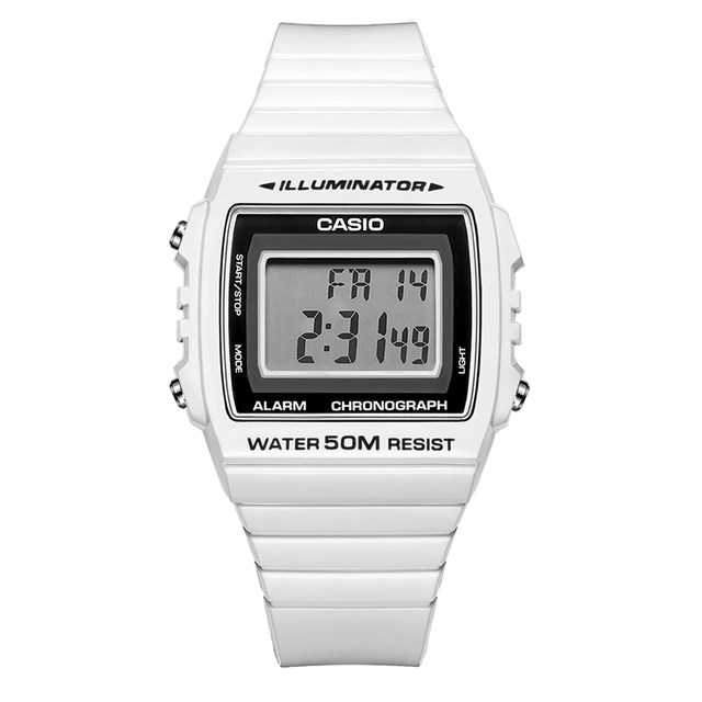 Casio CASIO small square watch for men and women white unisex student ...