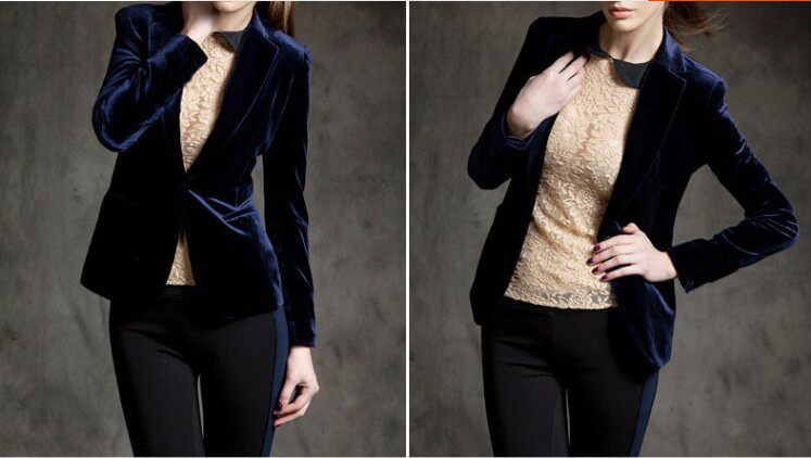 Large size women's autumn and winter new gold velvet top versatile ...