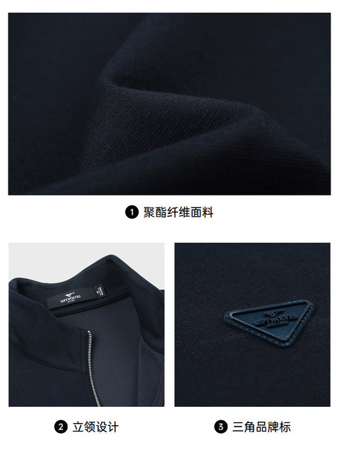 【Four-Way Stretch】Septwolves Knitted Stand Collar Jacket for Men, New ...