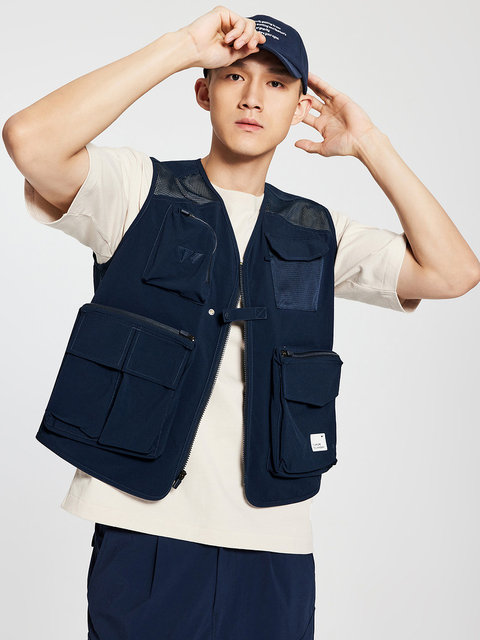 Septwolves Work Vest Men's Jacket Summer New Japanese Style Outdoor ...