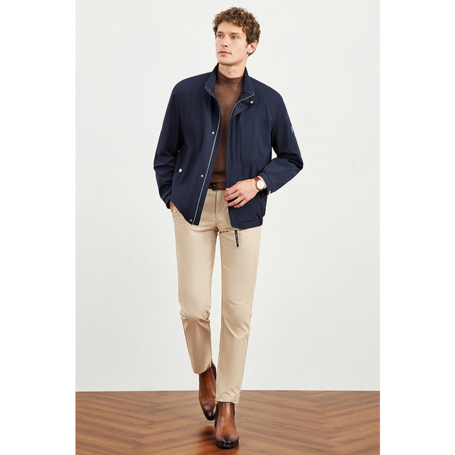 M Septwolves stand collar jacket men's spring and autumn new elastic ...