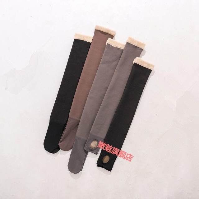 Autumn and winter fake translucent over-the-knee socks for women ...