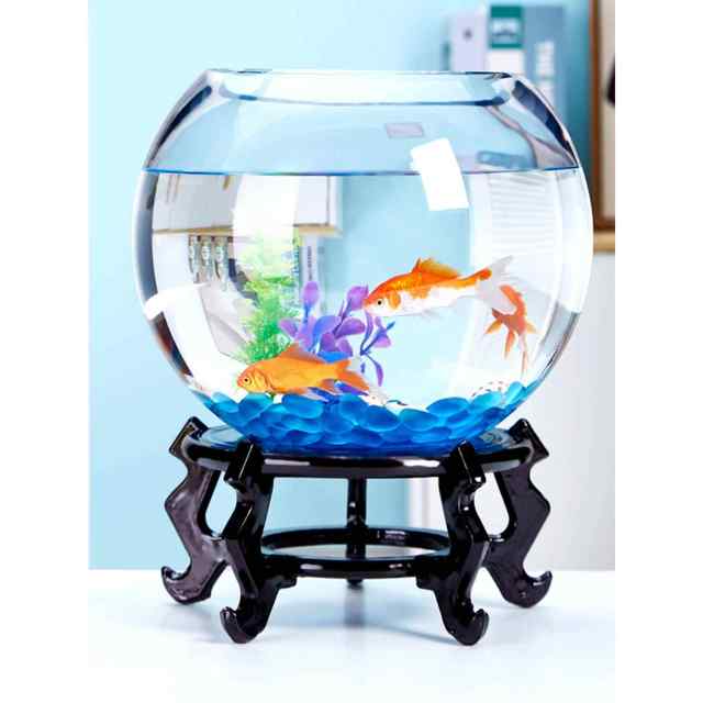 Creative flat-mouth glass fish tank oval ultra-white transparent glass ...