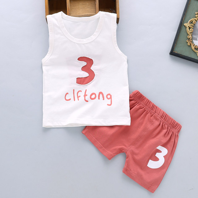 Children's clothing, boys and girls' vest set, 1-2-3 years old boys ...