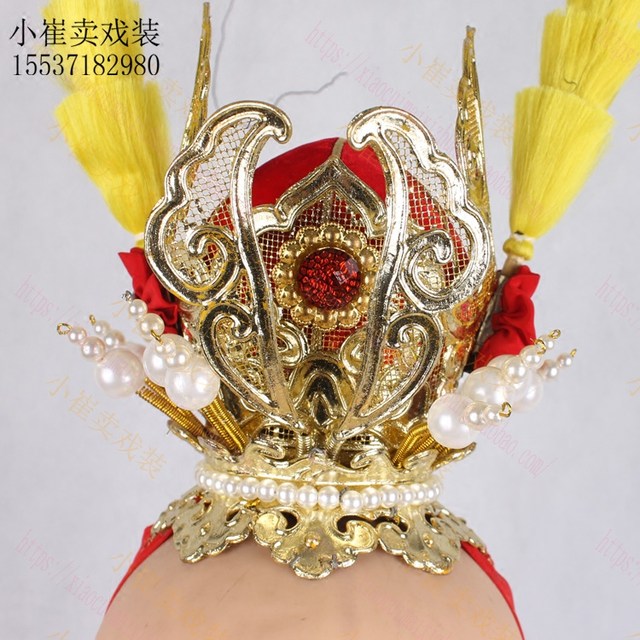 Sun Wukong headdress Monkey King purple gold crown opera hat Journey to ...