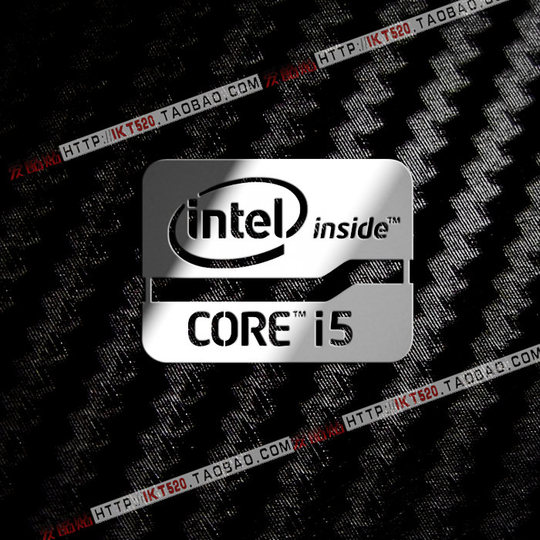 Intel贴纸 Core i5 酷睿2 LOGO 手机金属贴 笔记本贴 电脑标志