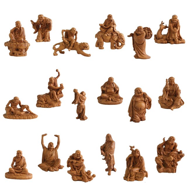 Eighteen Arhat Buddha Statues 18 Arhat Statues FRP Resin Handicraft ...
