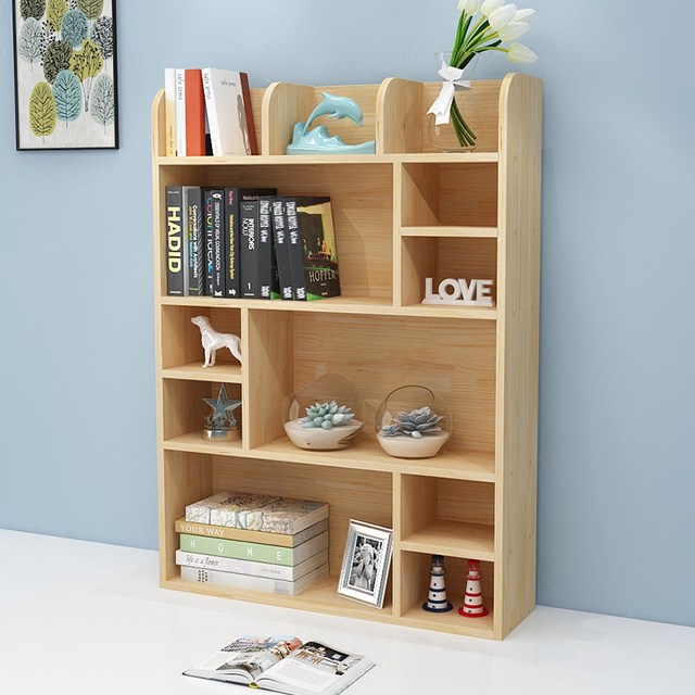 Simple table small bookshelf students and children with storage rack ...