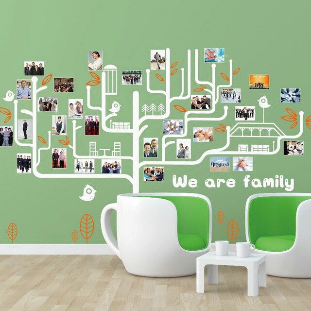 Team photo wall sticker school company office enterprise employee ...
