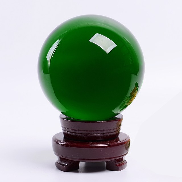 Special price high-end green crystal ball ornaments home study ...