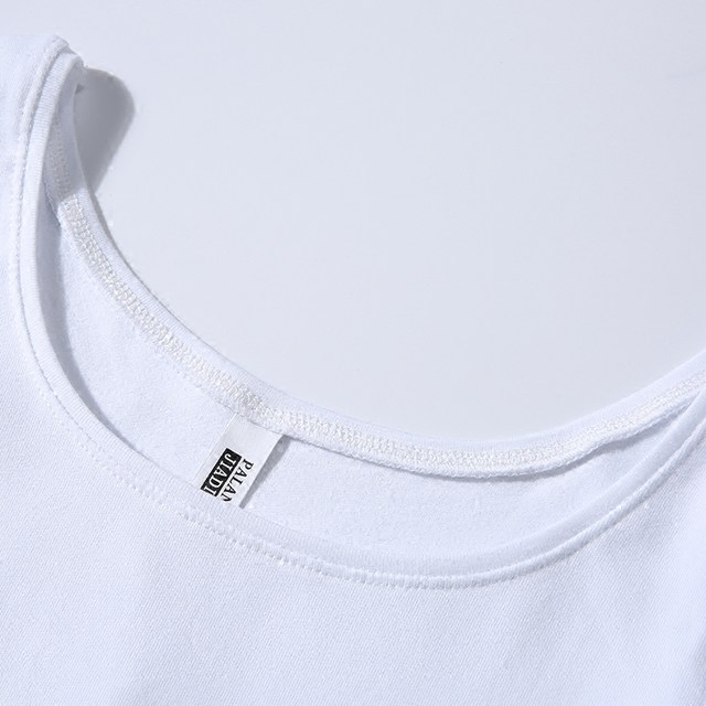Spring and Autumn Period Terbit Round Terminal long -sleeved white T ...