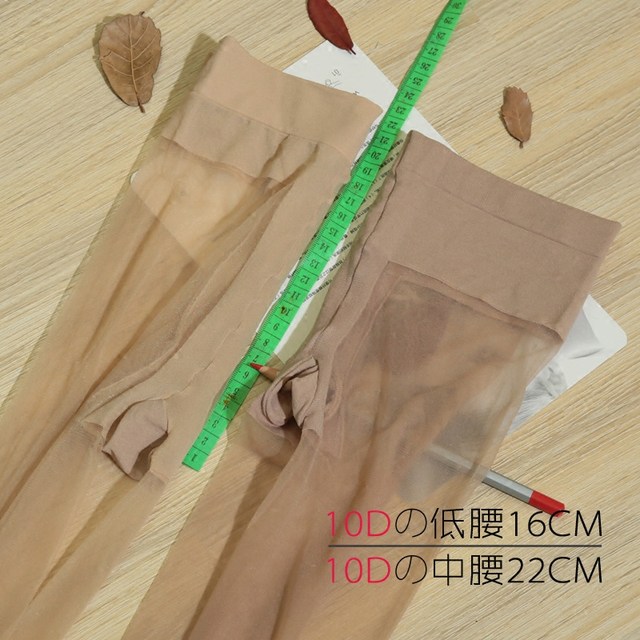 10d toe transparent low-waist ultra-thin invisible stockings t-crotch ...