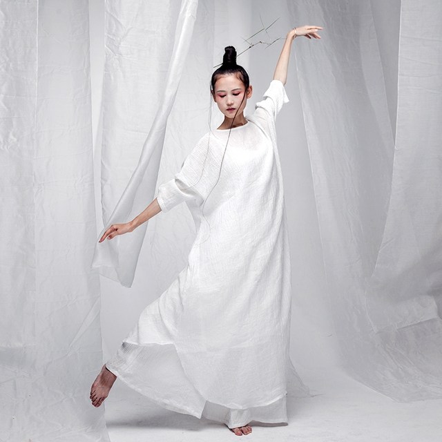 Hua Chun Poetry Zen Dance Ms. Lady Middle -Dao Performing Liney Dress ...