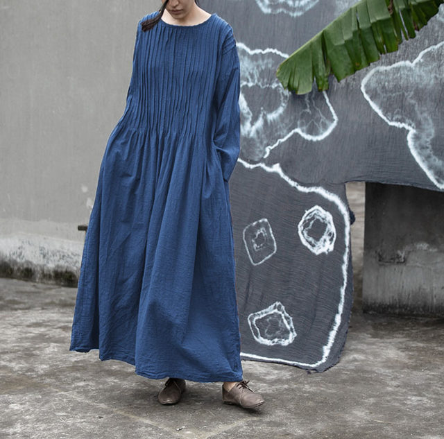 Original design spring and autumn cotton and linen retro handmade wind ...