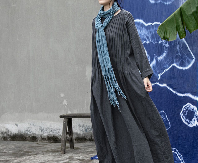 Original design spring and autumn cotton and linen retro handmade wind ...