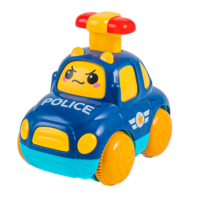 Children's Inertia Pull-Back Car for Boys, Push-Button Toy Car for 1-3 ...
