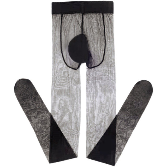 Thin invisible large size men's jj set stockings bare legs artifact ...