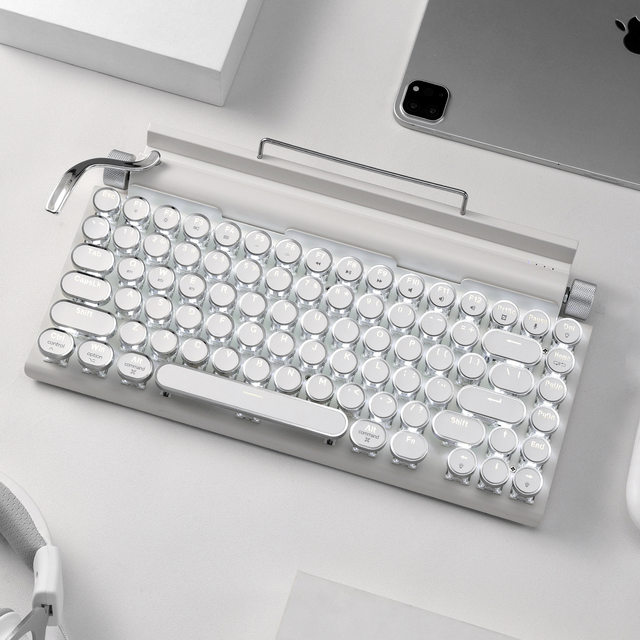 Retro typewriter keyboard for girls wireless bluetooth steampunk ...