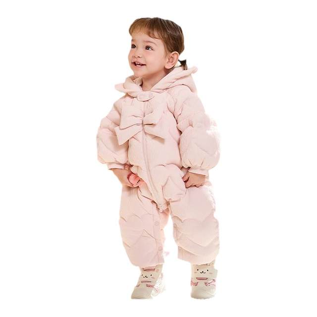 Balabala baby one-piece down jacket for girls crawling clothes for ...