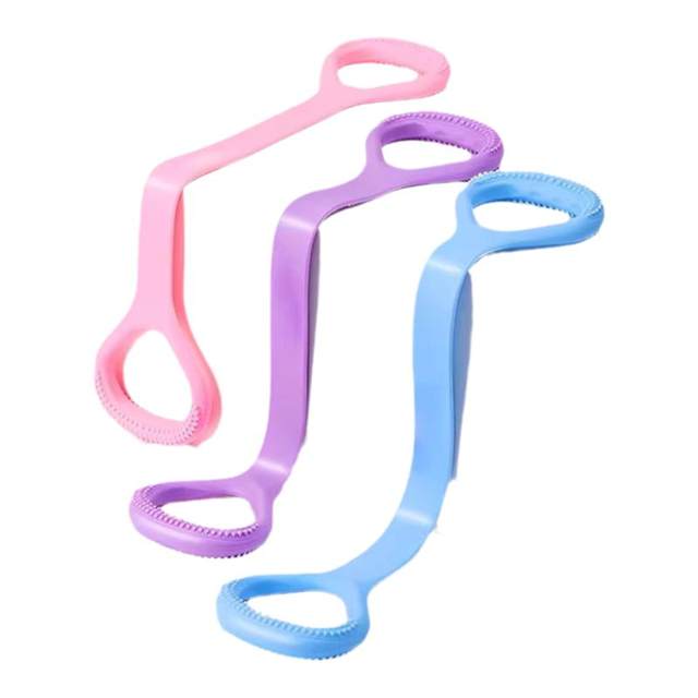 Figure 8 puller open back fitness women's stretch belt elastic band ...